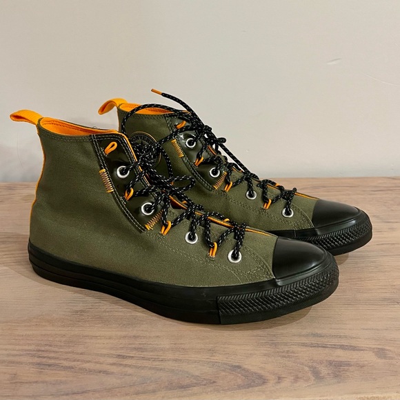 Converse | Shoes | Converse Green And Black Hightop Sneakers With ...